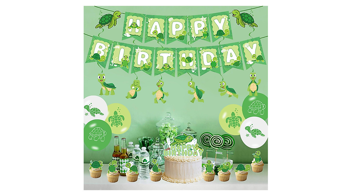 Chilfamy Turtle Party Decorations for Kids' Birthdays