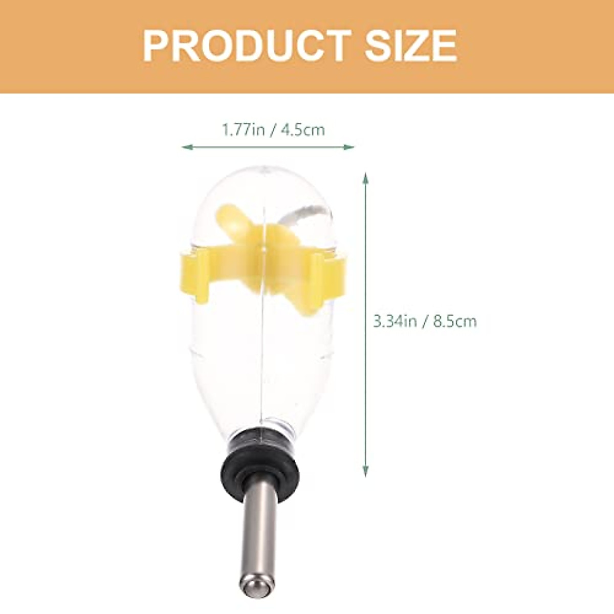 POPETPOP 4Pcs Hamster Water Bottles- Hanging Water Dispenser Small Animal Drinking Bottle for Hamsters, Mice, Rats ( 60ML )