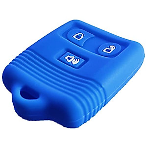 Silicone Smart Key Fob Cover Case Protector Keyless Remote Holder for Ford F150 F250 F350 Escape Expedition 3-Button Replacement for CWTWB1U331 CWTWB1U212 CWTWB1U345 GQ43VT11T