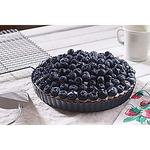 Fox Run Removable Bottom Non-Stick Tart and Quiche Pan, Loose Bottom Quiche Pan - 9.5-inch