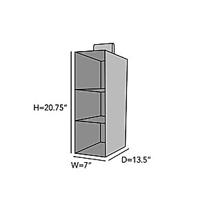 Covermates Keepsakes Hanging Shoe Organizer Set - Heavy Duty Material, Sturdy Interior Shelves, Includes Trays with Dividers - Closet Storage-Graphite