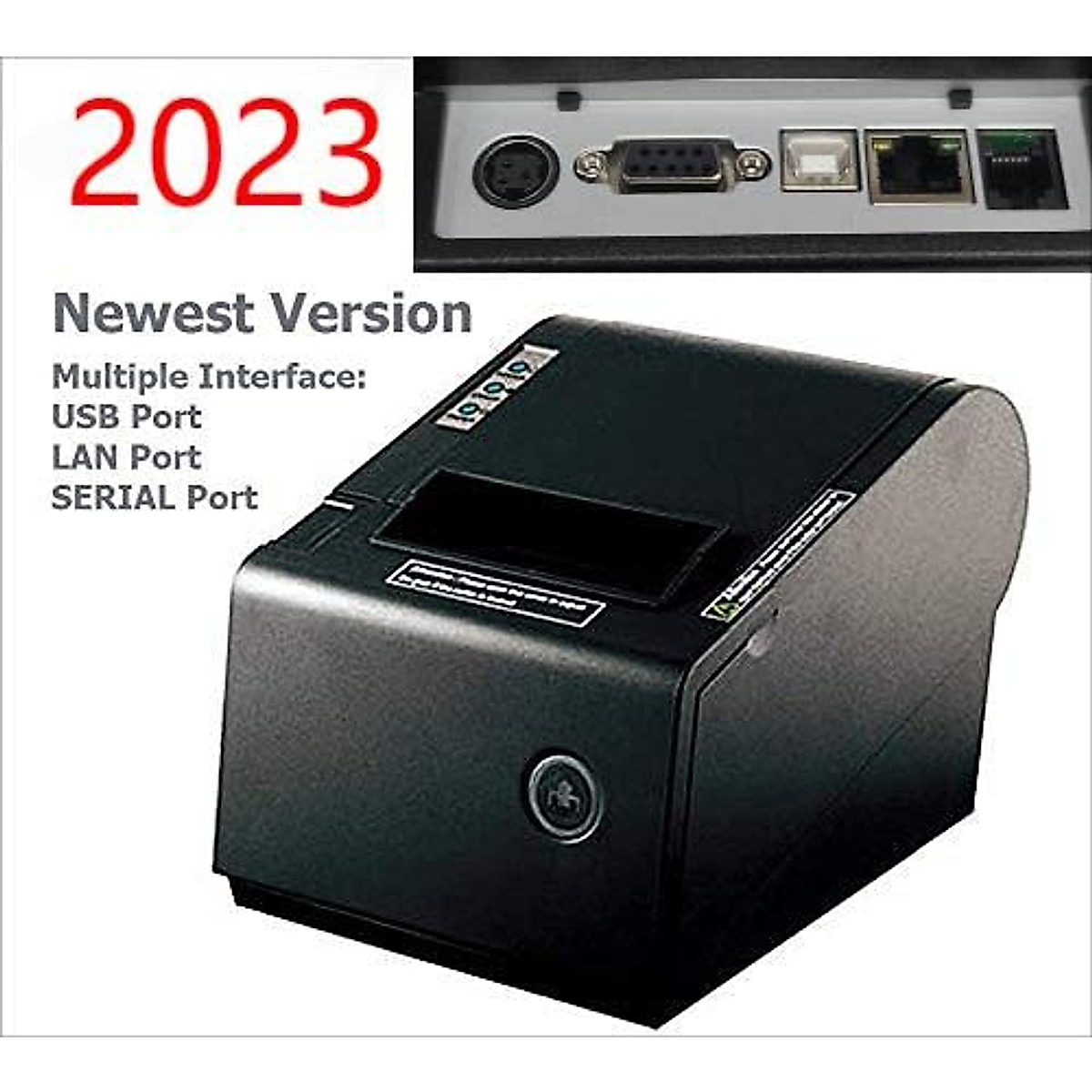 Thermal Receipt Printer, GP 80250ivn(Another Name: PBM P-822D) High Speed 300mm/sec(Maximum) 80mm(3 1/7") Width, Serial+USB+LAN Ports, Support Windows7 and up only!