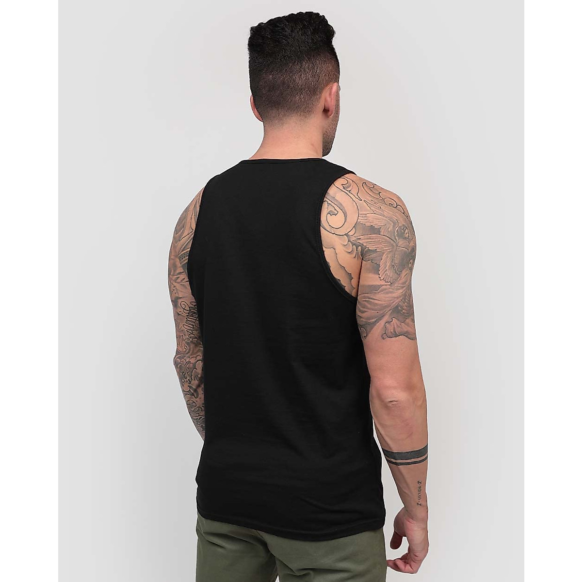 INTO THE AM Final Rest Graphic Tank Tops for Men - Summer Beach Sleeveless Fashion Men's Tank Tops (Black, Large)