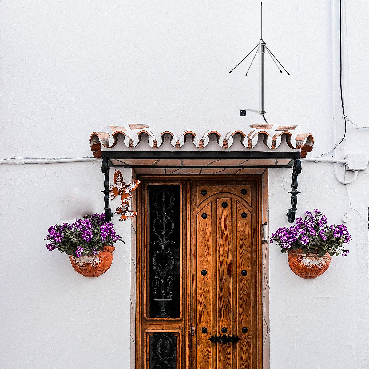 HYS 433Mhz 3dbi Omni Antenna 50 Ohm GSM Aerial W/3M(9.8ft) RG58 Coaxial Cable SMA Male Plug and Mounting Bracket