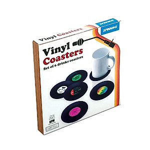 Spinning Hat Retro Vinyl Coasters