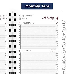 AT-A-GLANCE 2023 Weekly Planner Refill, Hourly, 12068 Day-Timer, 3-1/4" x 6-1/2", Size 2, Pocket Size, Spiral Bound, Monthly Tabs (064-287)