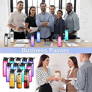 Inbagi 12 Pack Thank You Plastic Water Bottle Gifts Bulk for Employee Teacher 24 oz Thank You for Being Awesome Sport Bottle Gift for Team Staff Gym Camping Hiking