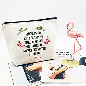Sister Gifts from Sisters Birthday Mothers Day Gifts for Sister in Law from Brother Funny Makeup Bag for Women There is No Better Sister Than You Thank You Gifts for Christmas