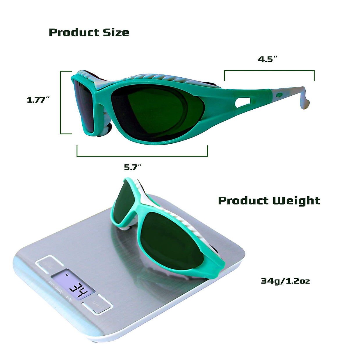JILERWEAR IPL 200nm-2000nm Laser Protective Glasses and Beauty Cosmetology Eye Protection Intense Pulsed Light Safety Goggle for Hair Removal Treatment