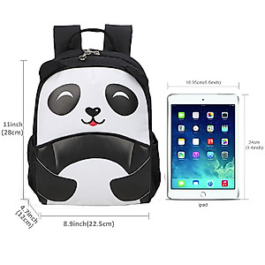 yodo Kids Insulated Toddler Backpack with Safety Harness Leash and Name Label - Playful Preschool Lunch Boxes Carry Bag, Panda