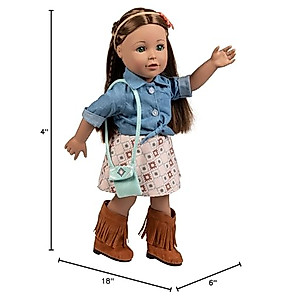ADORA Amazon Exclusive Amazing Girls Collection, 18” Realistic Doll with Changeable Outfit and Movable Soft Body, Birthday Gift for Kids and Toddlers Ages 6+ - Cassidy