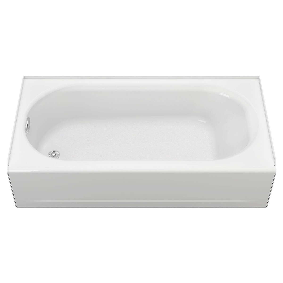 American Standard 2392202ICH.020 Princeton 60 in. x 30 in. Americast Above-Floor Rough-In Bathtub with Left Drain and Built-In Overflow, White