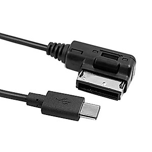 JSER Media in AMI MDI USB-C USB 3.1 Type-C Charge Adapter Cable for Car VW Audi 2014 A4 A6 Q5 Q7 0.35cm