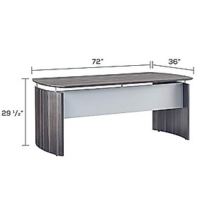 Mayline Medina Home Office Desk, 72 in, Gray Steel
