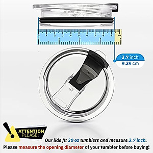 30 OZ - 4 Replacement Lids for Yeti Tumblers like Yeti Lids - 3.7 Inch Diameter - Spill Proof Lids for Yeti Tumblers - Tumbler Lid for Yeti Tumbler 30 oz, Tumbler Lids 30 oz Replacement Lid, Fit Yeti Cup