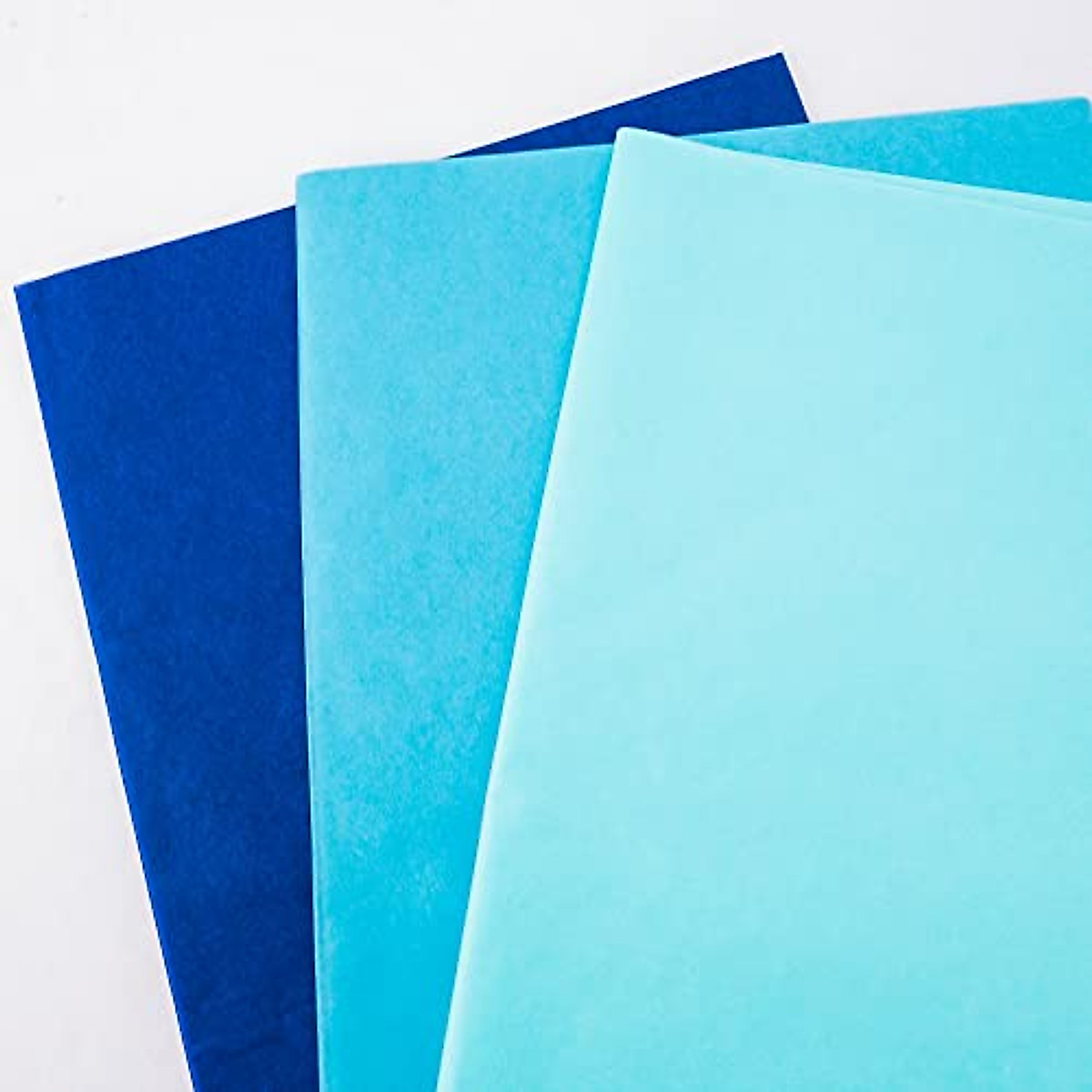 MR FIVE 60 Sheets Gift Tissue Paper Bulk,20" x 14",Blue Tissue Paper for Gift Bags,Gift Wrapping Tissue Paper for Easter Halloween Birthday Wedding Baby Shower Christmas, 3 Colors (Blue)