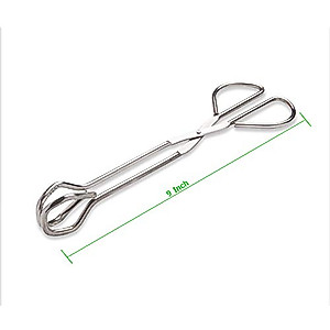Food Tongs, Hiash Heavy Duty Stainless Steel Kitchen Tongs for Cooking, Barbecue, Serving Scissors Tongs - Buffet Pliers 9 Inch