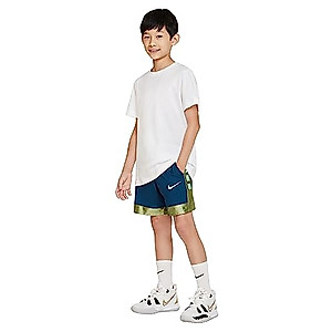 Nike Boy's Dry Shorts Elite Stripe Shorts (Little Kids/Big Kids) (Valerian Blue/Alligator/Mint Foam, X-Large)