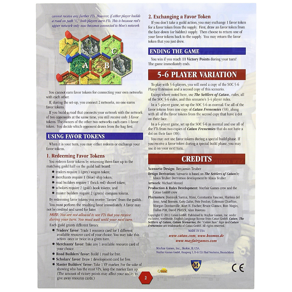 CATAN Frenemies SCENARIO EXPANSION - Unleash Friendly Rivalries in CATAN! Strategy Board Game, Family Game for Kids and Adults, Ages 12+, 3-6 Players, 45-90 Minute Playtime, Made by CATAN Studio