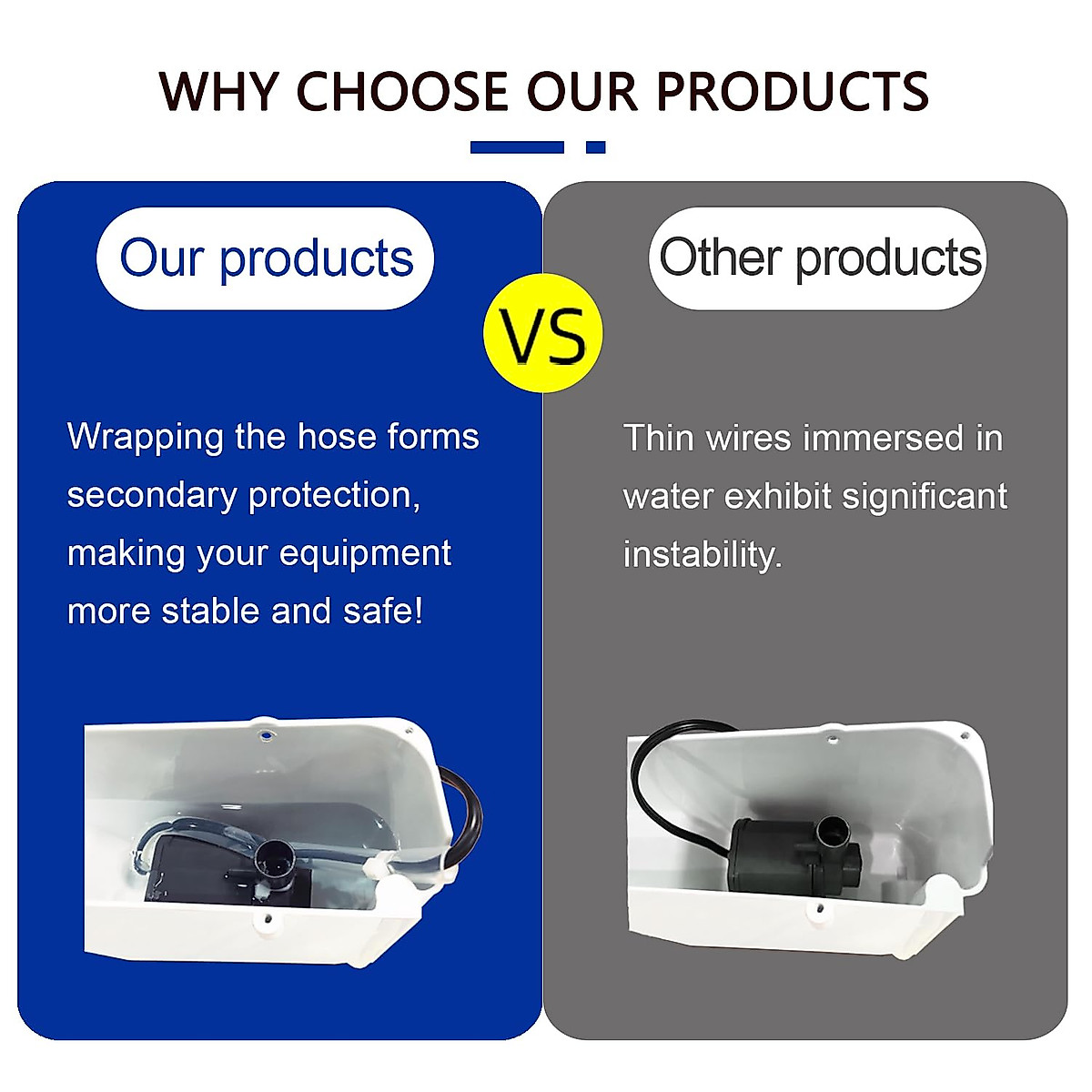 AP1200 AC120V Commercial Large Flow Water Pump Compatible with HZB-30F,HZB-38F,HZB-32,HZB-45,HZB-65,HZB-90,HZB-120,HZB-160 Ice Maker,Small-sized Circulating Submersible Pump,60Hz 0.13A, Hmax: 0.8m