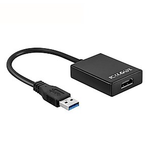 USB 3.0 to HDMI Adapter, HD 1080P Video Graphics Convertor Cable Adapter with Audio Output Multiple Monitors for Laptop HDTV TV PC with Windows XP / 7/8 / 8.1/10 [ NO MAC & Vista ]
