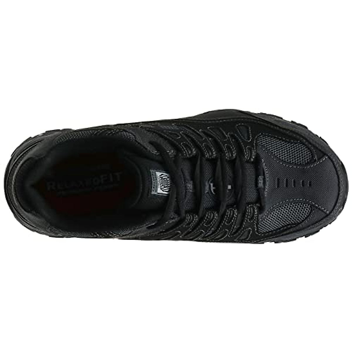 Skechers Men's Cankton Steel Toe, Black/Charcoal, 12