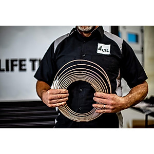 4LIFETIMELINES - 1/4" x 25' True Copper-Nickel Alloy Non-Magnetic, Brake Line Tubing Coils and Fittings, 2 Complete Kits, Brake Line Roll and Fittings, Copper Nickel Tubing, Fuel Line Repair