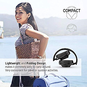 Gigastone Bluetooth Headphones Over Ear, Hi-Fi Stereo Wireless Headset Foldable Soft Earmuffs Around Ear Built-in Mic Wired Mode Compatible with Apple iPhone, Android Phones, PC, Good Looking