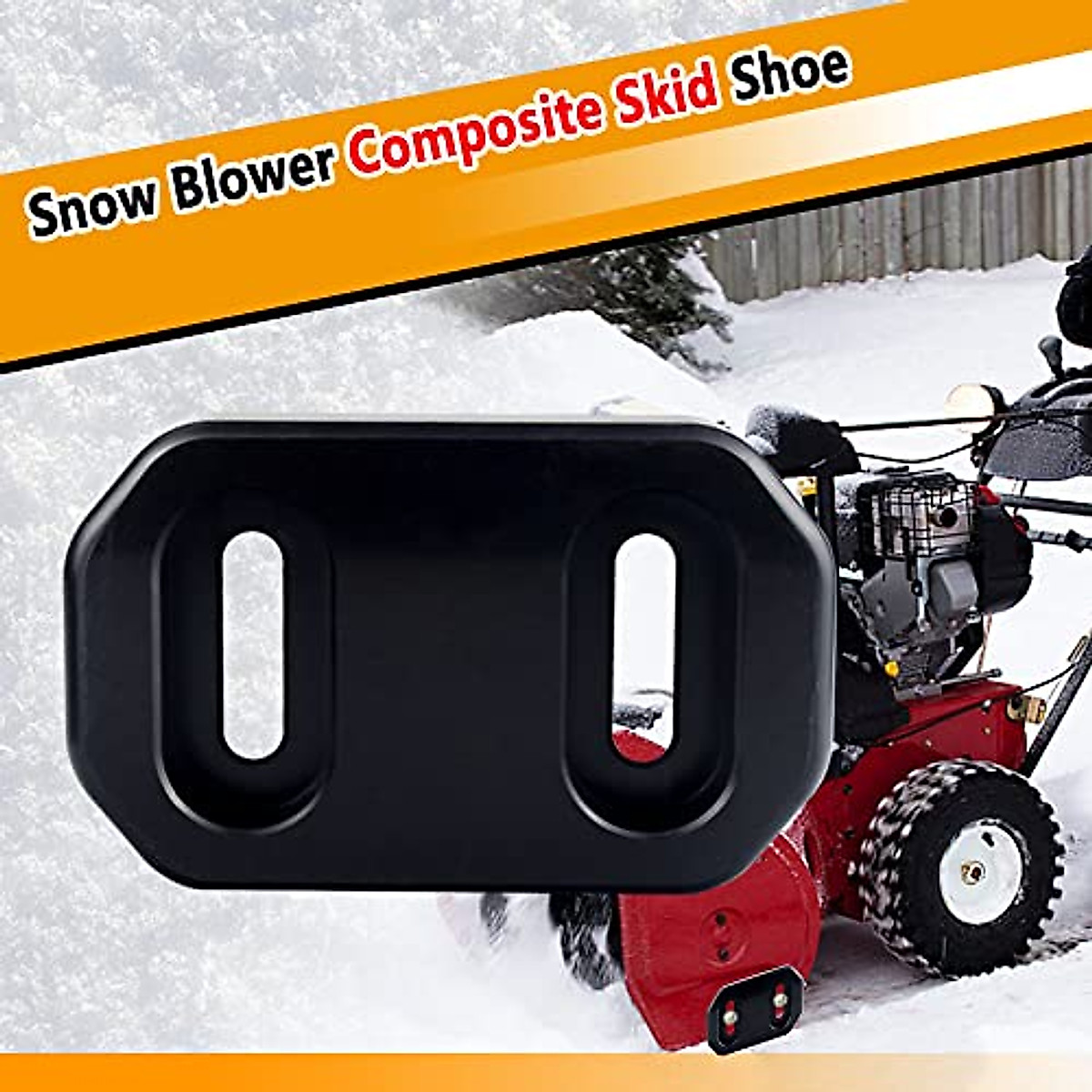 ZHIXING M144012 780-286 Snowblower Composite Skid Compatible with A-riens 02483859 01016500 A108BD, for JohnD-eere M124413 M144012 Snowblower Models.