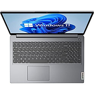 Lenovo 15.6" IdeaPad 1 Laptop, AMD Dual-core Processor, 15.6" HD Anti-Glare Display, Wi-Fi 6 and Bluetooth 5.0, HDMI, Windows 11 Home in S Mode(12GB RAM | 256GB SSD)