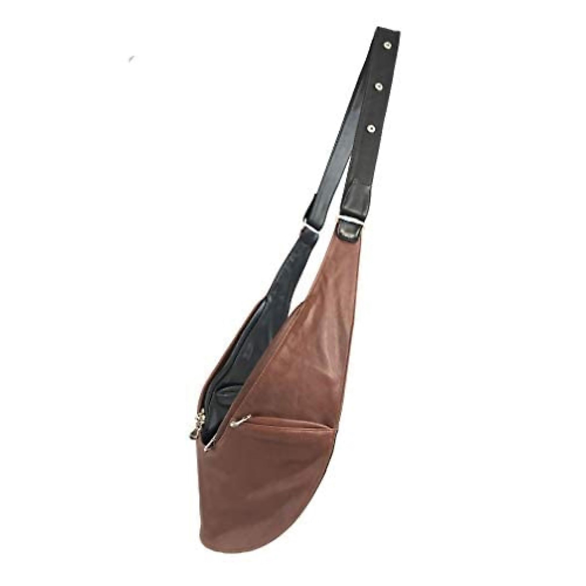 SASH Crossbody Bag - Black or Brown Reversible Genuine Leather Purse for Women - Travel Sling Bag with FRID-Protected Wallet