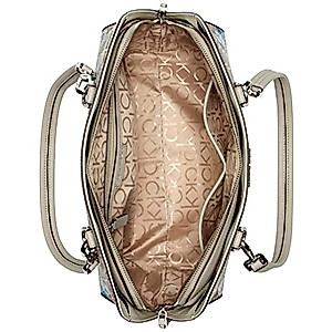 Calvin Klein Lucy Triple Compartment Tote, Almond/Taupe/Floral
