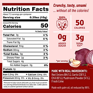 MaeMai Medium Spice (SPICY) - Crispy Onions & Garlic Flakes - Crunchy All-Purpose Seasoning, Keto, Salad Toppings, Fried Onions - Ramen, Rice Seasoning, Vegan, Gluten-free | 75g