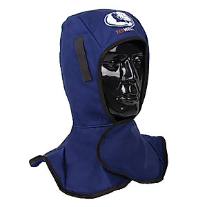 YESWELDER True Color Solar Powered Auto Darkening Welding Helmet, Wide Shade 4/9-13 with Grinding for TIG MIG ARC Weld Hood Welder Mask&Blue Welding Hood Welding Cap