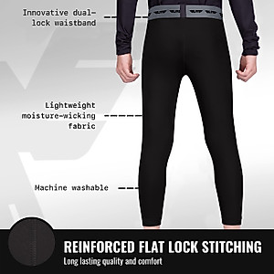 Elite Sports Kids MMA BJJ Athletic Spats Leggings Tights, Kids Jiu Jitsu Compression Base Layer Training Workout Pants (Black, X-Large)