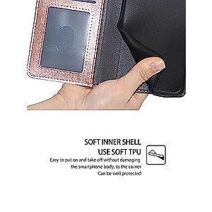 Arseaiy Case for Samsung Galaxy Note 10 Lite/A81/M60S Flip Phone Case PU Leather Zipper Pocket Wallet Case Cover with Card Holder Kickstand Shell Pink