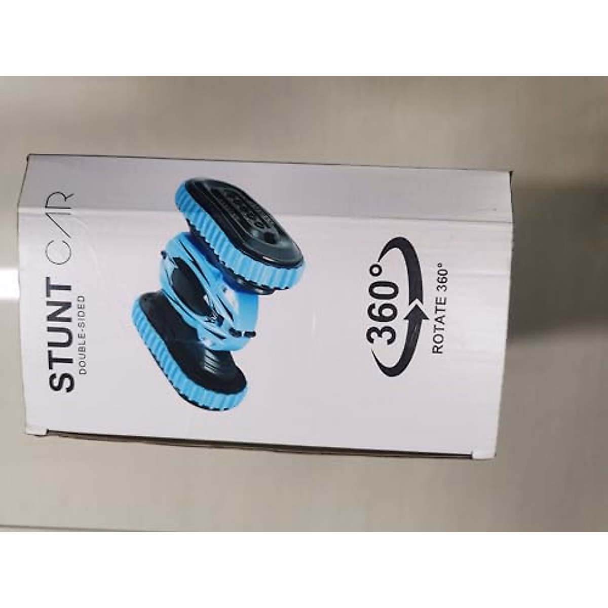 2-in-1 Remote Control Car, Rechargeable Remote Control Crawler for Kids Age 3 Years and up, Changeable Wheels, Double-Side 360° Flips, LED Headlights, Fast Stunt Toy Race Cars for Toddlers-Blue