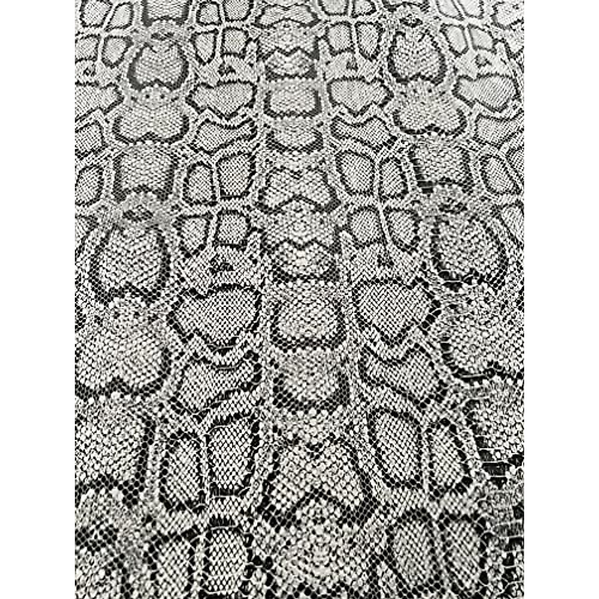 FABRICS FOREVER - Faux Leather Anaconda Snake Skin Black White Upholstery Fabric by The Yard - 54’’ Wide | Black White Snake Skin Vinyl Fabric Material Faux Leather Sheets for DIY, Upholstery Crafts