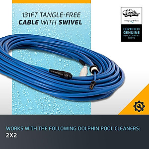 Dolphin Genuine Replacement Part — Durable 131 FT Blue Cable with Swivel for Tangle-Free Operation — 9995748-DIY