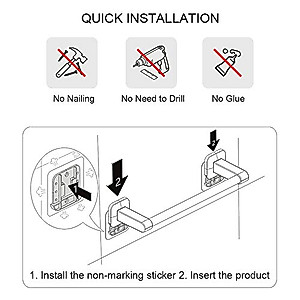 Laigoo Kitchen Paper Towel Holder Adhesive, Under Cabinet Paper Towel Holder Kitchen Tissue Holder Sticky Kitchen Towel Holder (Stainless Steel, White)