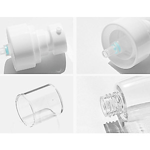 2 oz Travel Size Leakproof Pump Bottles, BPA-Free Refillable Plastic Containers for Lotion, Liquid Soap, Baby Shower, Essential Oil Blends and Other Toiletries