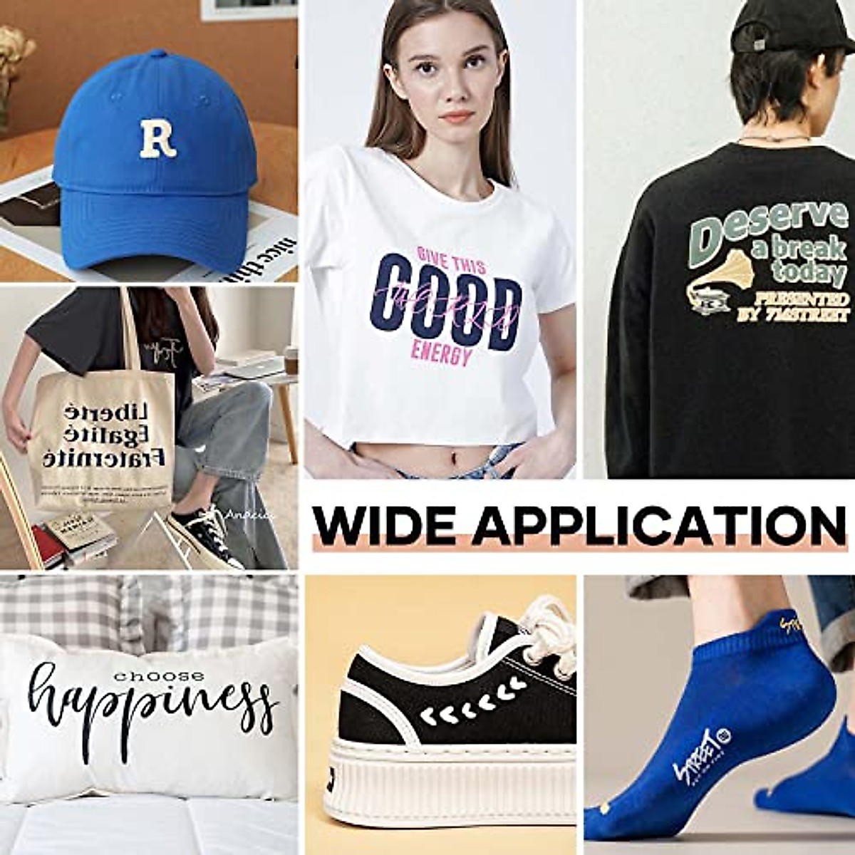 HTVRONT White HTV Heat Transfer Vinyl Roll - 12" x 40ft White Iron on Vinyl for Shirts - Easy to Cut & Weed HTV Vinyl for Clothes