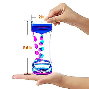 OCTTN Liquid Motion Timer Bubbler Desktop Toy, 4 Pack Bubble Timer Sensory Toy for Adults, Fidget Toy, Stress Relief and Anxiety Relief, Relaxing, Autism, ADHD Toys