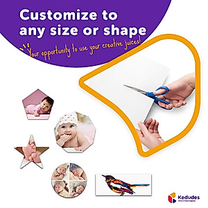 Kedudes Magnetic Sheets with Adhesive Backing - Magnetic Paper - Cut and Customize Flexible Self Adhesive Magnet Sheets (8x10 inch 10pk)