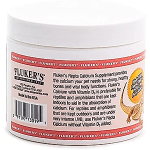 DBDPet Fluker's Repta Strawberry-Banana Flavored Calcium with Vitamin D3 (4oz) - Includes Attached Pro-Tip Guide