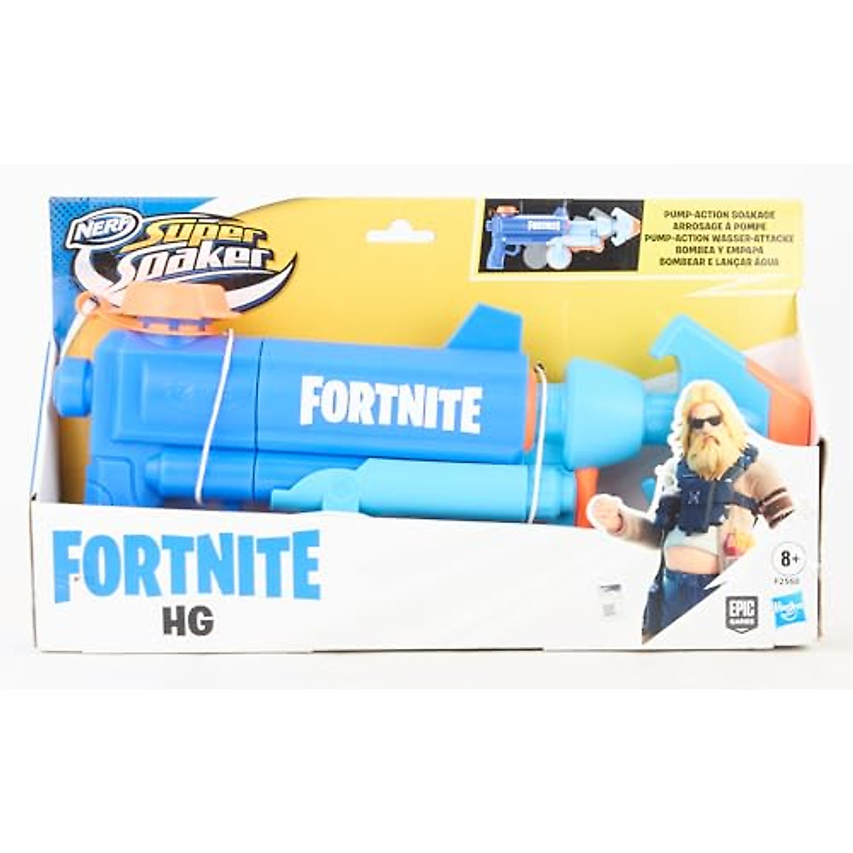 NERF Super Soaker Fortnite HG Water Blaster - Pump-Action Soakage for Outdoor Summer Water Games - for Teens, Adults