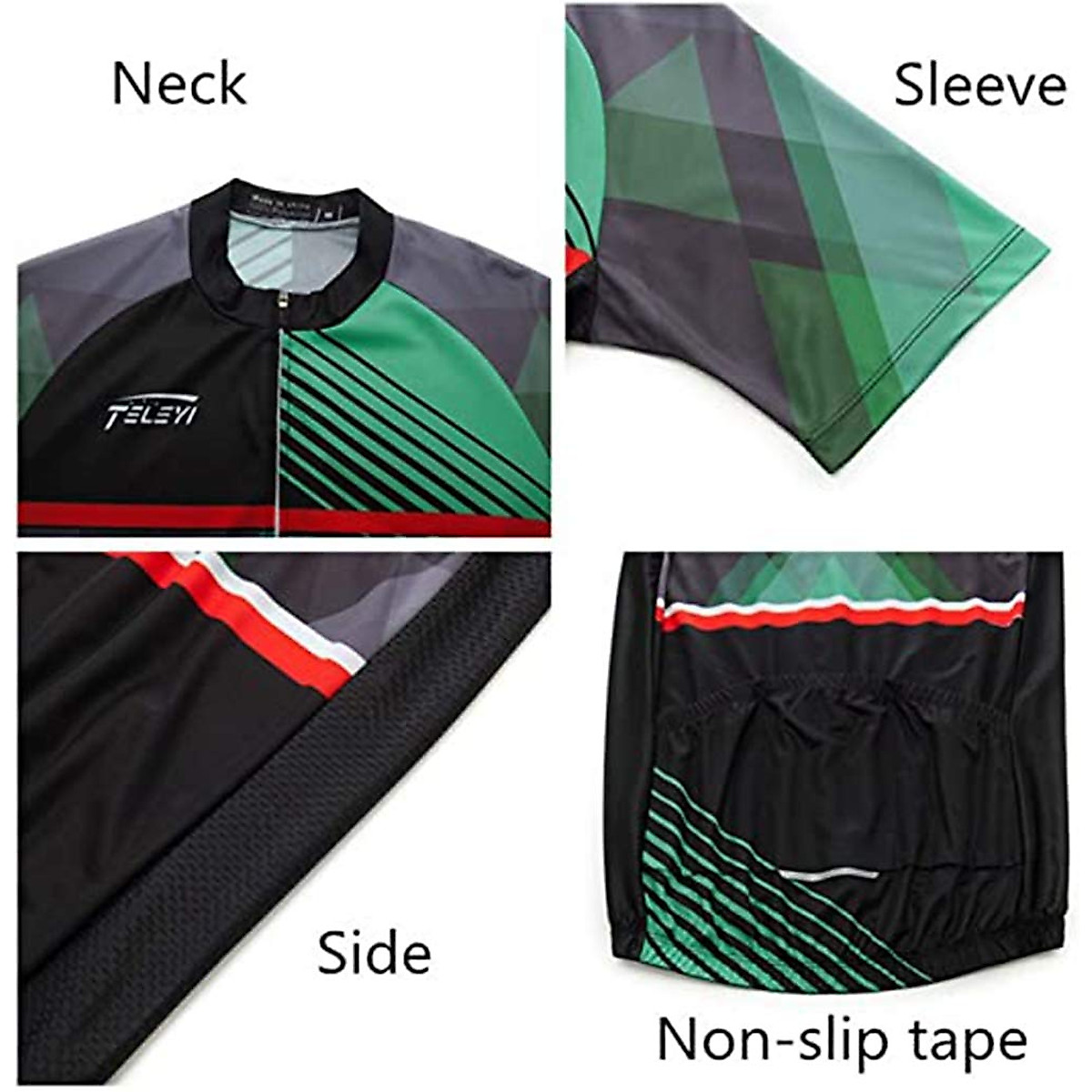 Men's Cycling Jersey,Bicycle Short Sleeve Breathable Cycling Shorts Set Quick Dry Blue