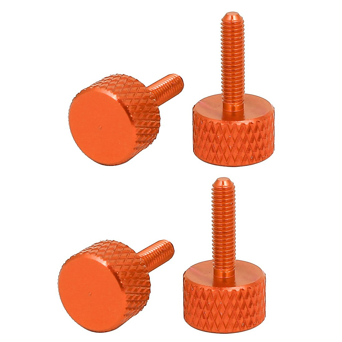 Aexit Computer PC Cleaning & Repair Graphics Card Knurled Head Thumb Screws Orange Computer Screws M3x12mm 4pcs