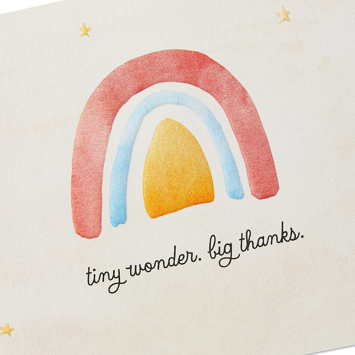 Hallmark Pack of Baby Shower Thank You Cards, Watercolor Rainbow (40 Cards and Envelopes)