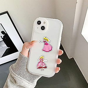 Stickers for Peach Princess Party Favors Supplies Kids Teens Girls Party Toys Decorations Vinyl Waterproof Laptop Water Bottle Stickers A